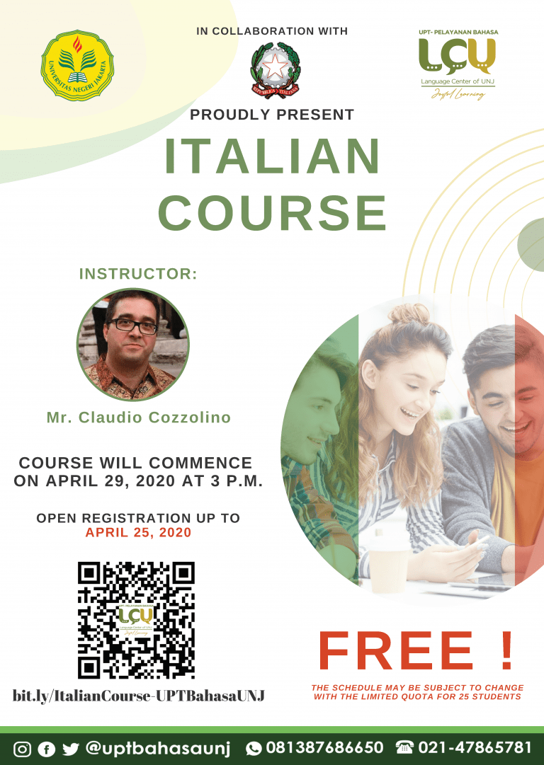 Italian Course – Language Center of UNJ – UPT Bahasa UNJ